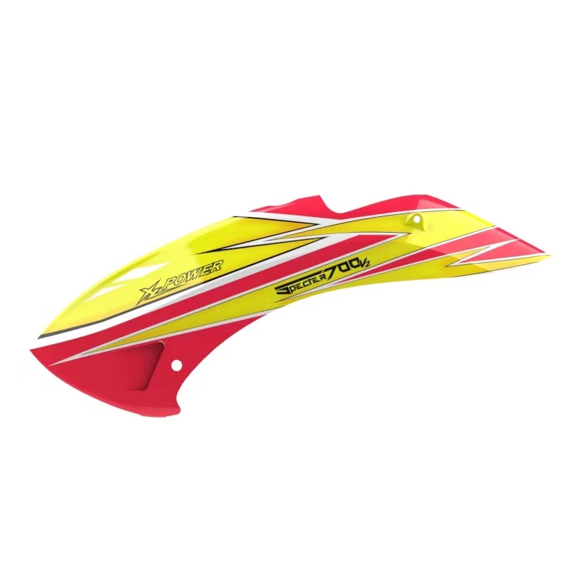 XL70V2NC02 - 700V2 Nitro Red / Yellow Canopy - XLPower RC SA