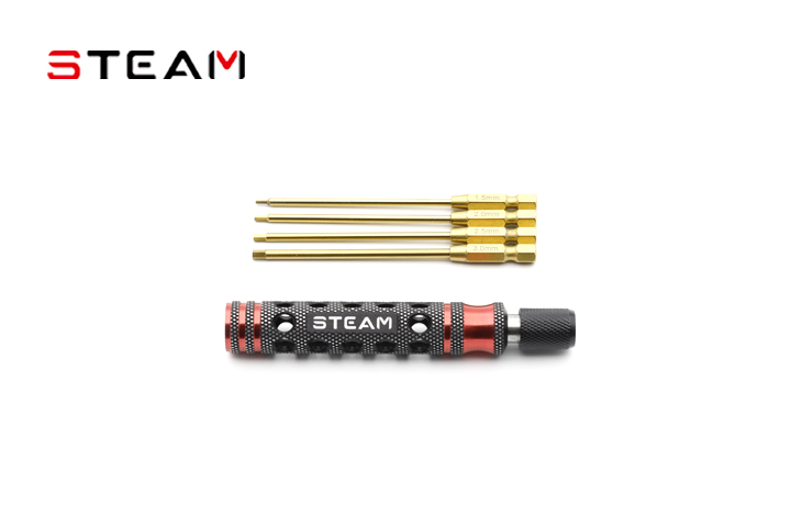 HZ022 - Titanium Plated Hollow Four in One Screwdriver Red - XLPower RC SA