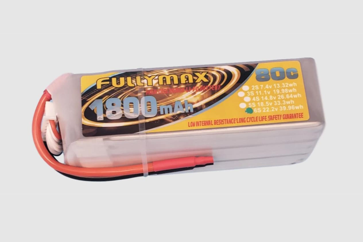 FB1800XT-6S - FULLYMAX 1800 MAH 80C 22.2V 6S LiPo Battery - XLPower RC SA